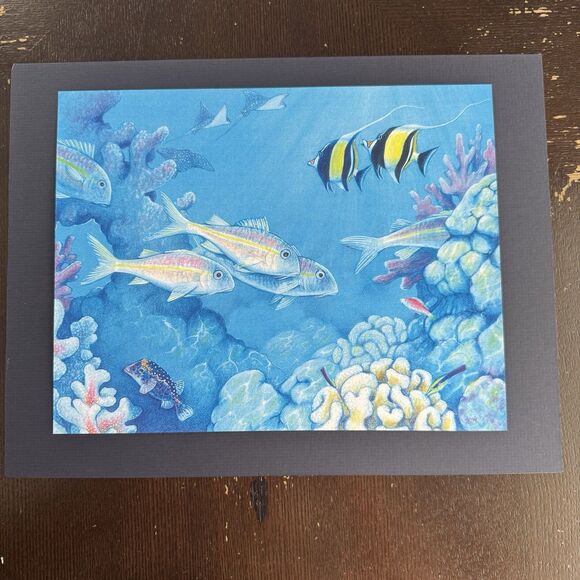 Art | John Romaine Florida Artist Print Of Colored Pencil Drawing Ocean ...